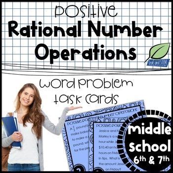 Rational Number Operations Word Problems Task Cards Word Problems Task Cards Rational Numbers