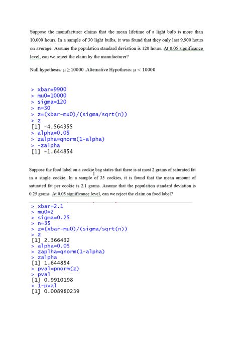 Maths Lab Large Samples Using Rstudio Statistics For Engineers Studocu