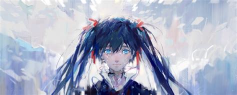 Anime Anime Girls Twintails Vocaloid Hatsune Miku Blue Hair