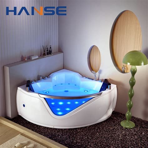 Corner Bubble Bath Hydromassage Whirlpool Jetted Spa Bathtub