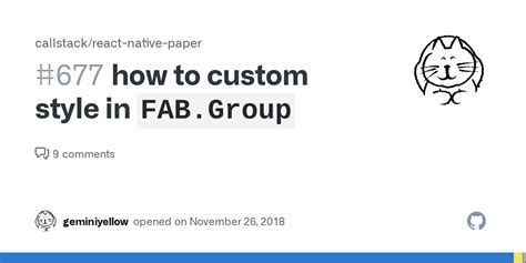 How To Custom Style In `fabgroup` · Issue 677 · Callstackreact Native Paper · Github