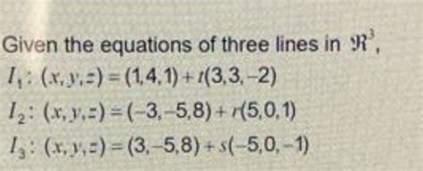 Solved A Can All Three Lines Be Concurrent I E Intersect