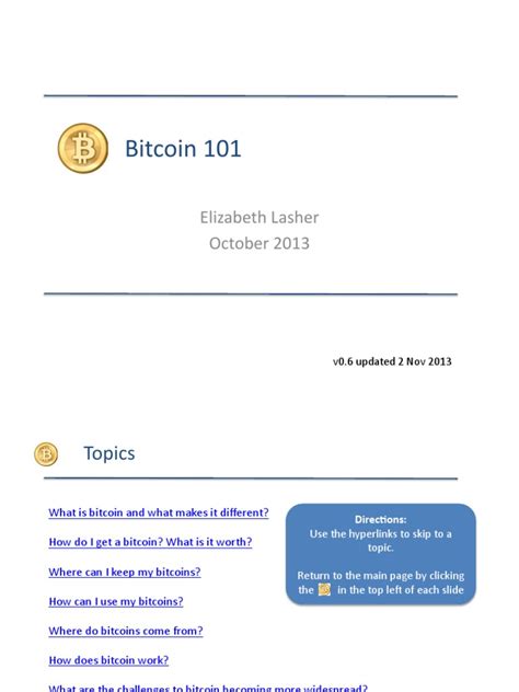 Bitcoin 101 Pdf Currency Financial Technology