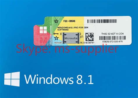 Microsoft Windows 7 COA License Sticker Windows 8 1 COA Win 10 Pro COA Licencja Naklejka
