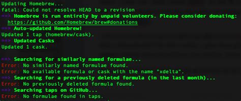 Unable To Install Xdelta Through Brew On Mac Rhomebrew