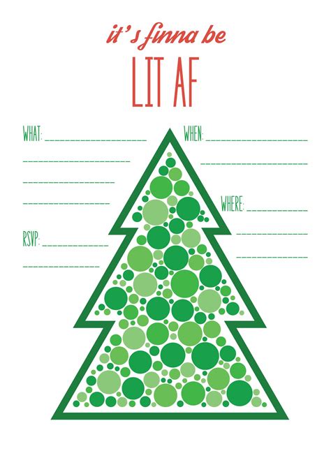 Free Holiday Cocktail Party Invitations Printable