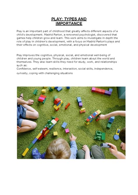 Play Types And Importance Lsd Assignment Play Types And Importance