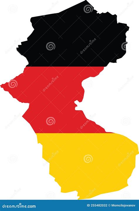 Flag Map Of Bottrop Germany Stock Vector Illustration Of Curve