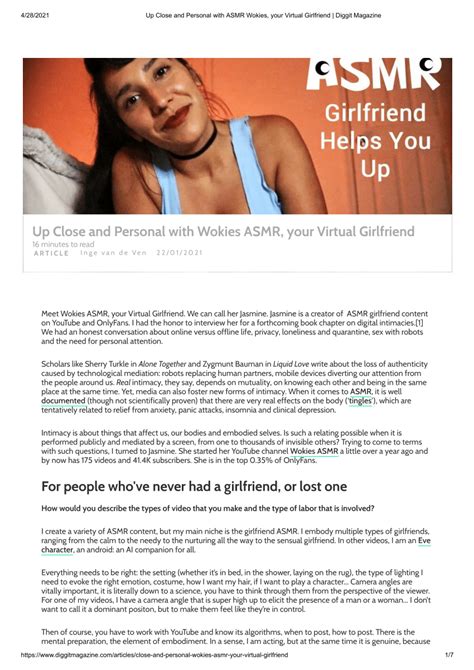 PDF Up Close And Personal With ASMR Wokies Your Virtual Girlfriend Diggit Magazine