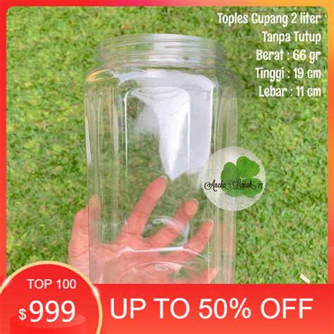 Jual Toples Cupang 2 Liter Toples Plastik 2 Liter Murah Tebal Tanpa Tutup Packing Plastik