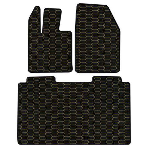 Customizable Leather Floor Mats With Raptor Hex Pattern For Tesla