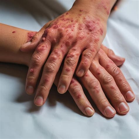 Mpox Virus In Person Hands Premium Ai Generated Image