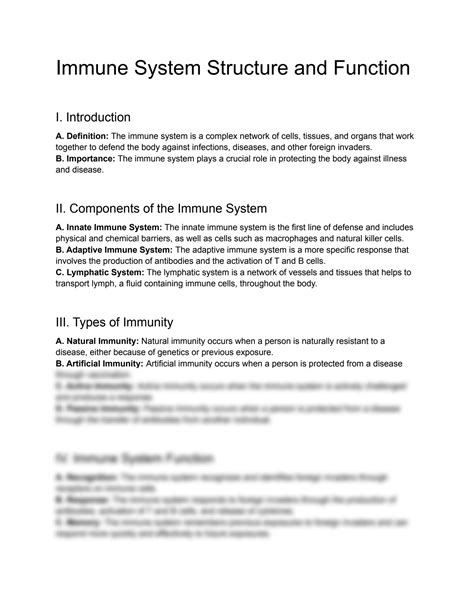 SOLUTION Pathophysiology Nur Lecture Immune System Structure And Function Studypool