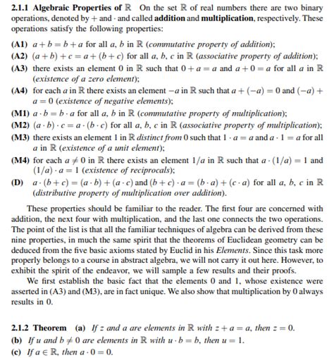 Abstract Algebra Proof That For All Nonzero Real Numbers A Frac