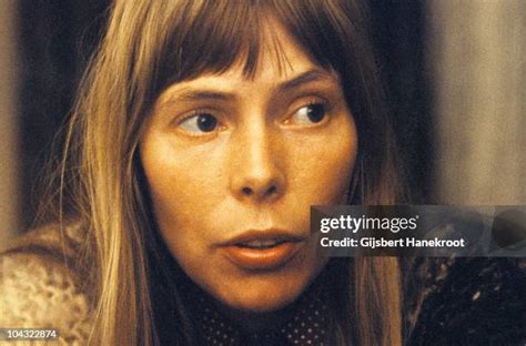 A Portrait Of Joni Mitchell Being Interviewed In 1972 In Amsterdam