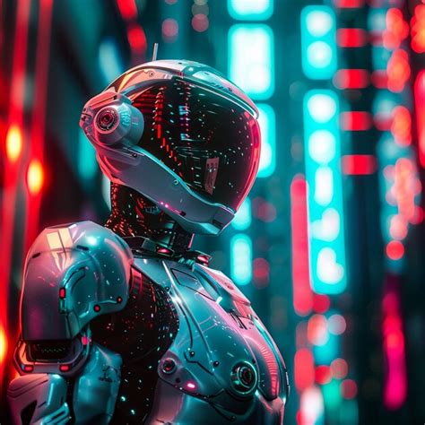 Premium Ai Image Handsome Robotic Man 3d Render