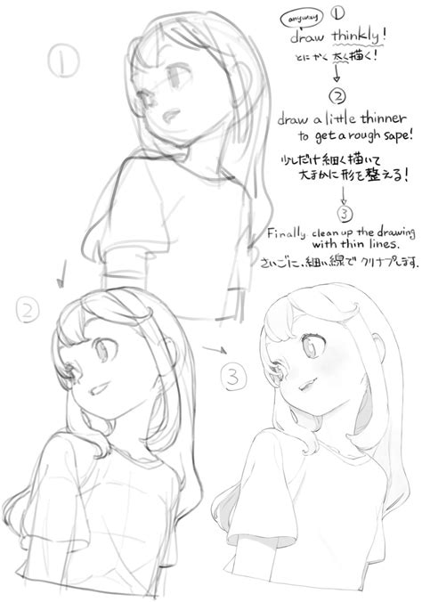 Safebooru 1girl Commentary Request Greyscale Highres How To Long Hair