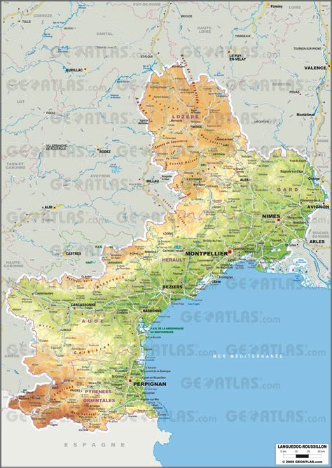 Kaart Frankrijk Languedoc Roussillon Vogels