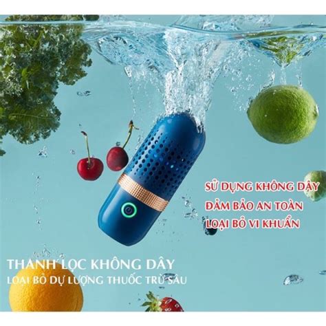 Máy Khử Trùng Tiệt Trùng Hoa Quả Donlim Máy Rửa Rau Tự động Không Dây