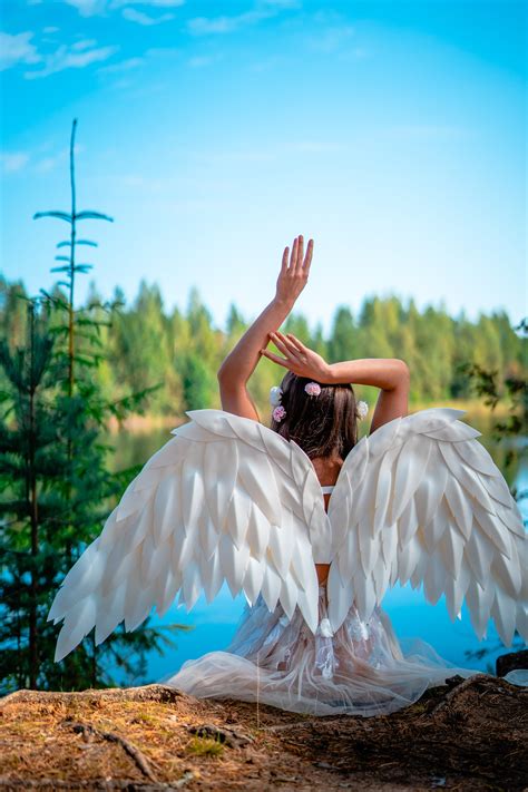 White Angel Wings Costume Articulated Wings Photography Prop Etsy