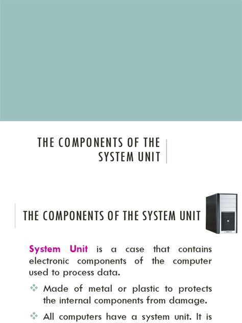 the components of the system unit pdf random access memory