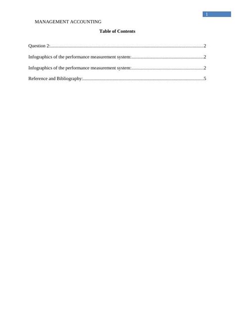 Management Accounting Performance Measurement System Infographics