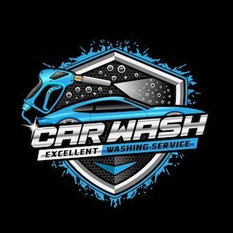 Premium Vector Auto Car Wash Logo Design In 2024 Car Wash Wash