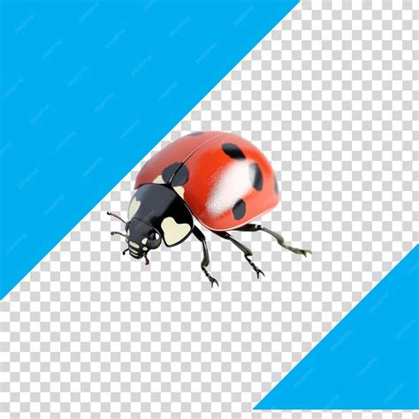 Red Ladybug On Checkered Background Premium Ai Generated Psd