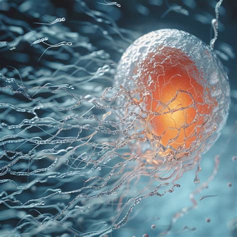 Visual Representation Egg And Sperm Unite In Human Reproduction Process
