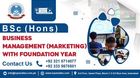 Bsc Hons Business Management Marketing With Foundation Year