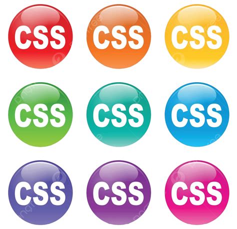 Vector Css Iconos Brillante Redondo Vector Png Dibujos Lustroso