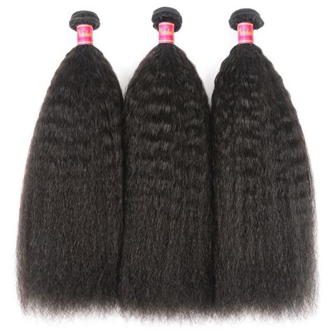 Nadula Wholesale Best Kinky Straight Hair Weave 3 Bundles Virgin Human