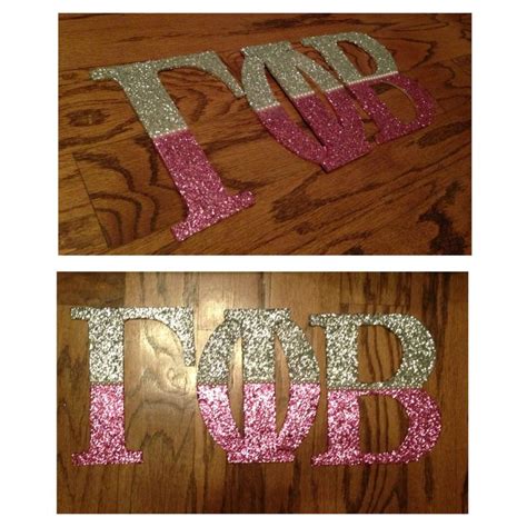 Gamma Phi Beta Sorority Letters Pink And Silver Glitter With A Pearl