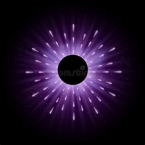 Purple Burst With Sparkle Rays And Lens Flare Effect Glowing Stars Stock Vector Illustration