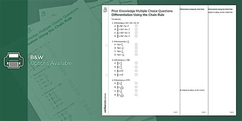 👉 Differentiation Using The Chain Rule Prior Knowledge