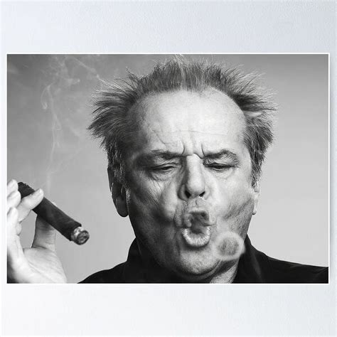 Aaroca New Jack Nicholson Cigar Smoke Rings Black And White
