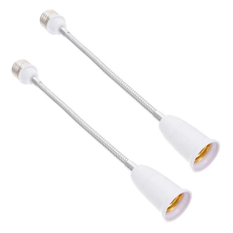 2pcs Flexible E27 To E27 Light Bulb Socket Extender Light Converters