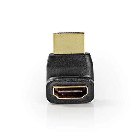 Hdmi™ Adapter Hdmi™ Connector Hdmi™ Female Verguld 270° Gehoekt