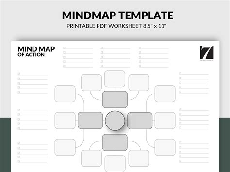 Mind Map Planner Template Goal Setting Worksheet Printable Etsy Australia
