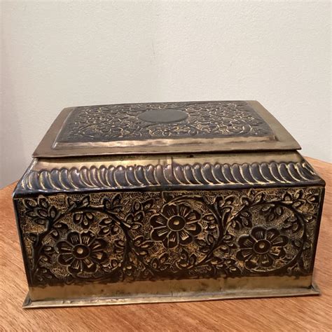 Vintage Sarreid Brass Lidded Trasure Box Circa 1970s Chairish