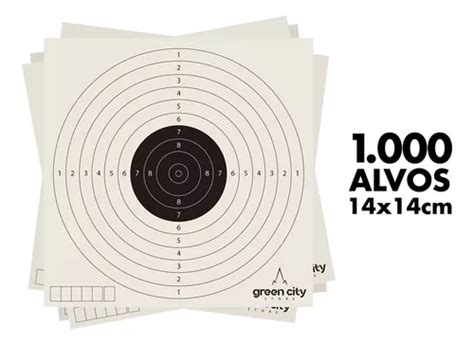 Kit 1000 Alvos Carabina Competição Tiro Ao Alvo 14x14cm Parcelamento