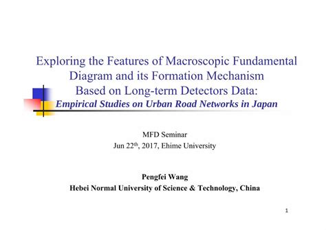 Pdf Exploring The Features Of Macroscopic Fundamental Diagram Keikakulabo Hpactivity