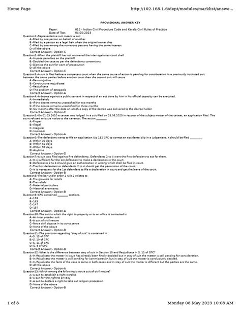 012 Indian Civil Procedure Code Pdf Lawsuit Law