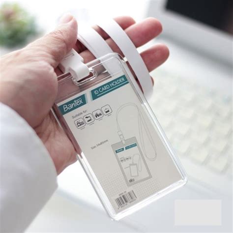 Jual Bantex Id Card Holder Tempat Gantungan Kartu Nama Panitia Name Tag