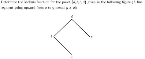 Solved Determine The Möbius Function For The Poset A B C