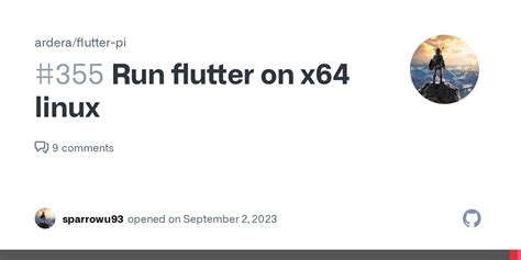 Run Flutter On X64 Linux Issue 355 Ardera Flutter Pi GitHub