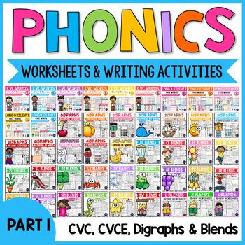 Phonics Worksheets Activities Posters CVC CVCE Blends And Digraphs
