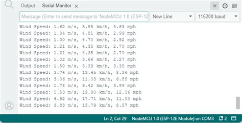 Anémomètre Nodemcu Esp8266 Mesurer La Vitesse Du Vent Arduino