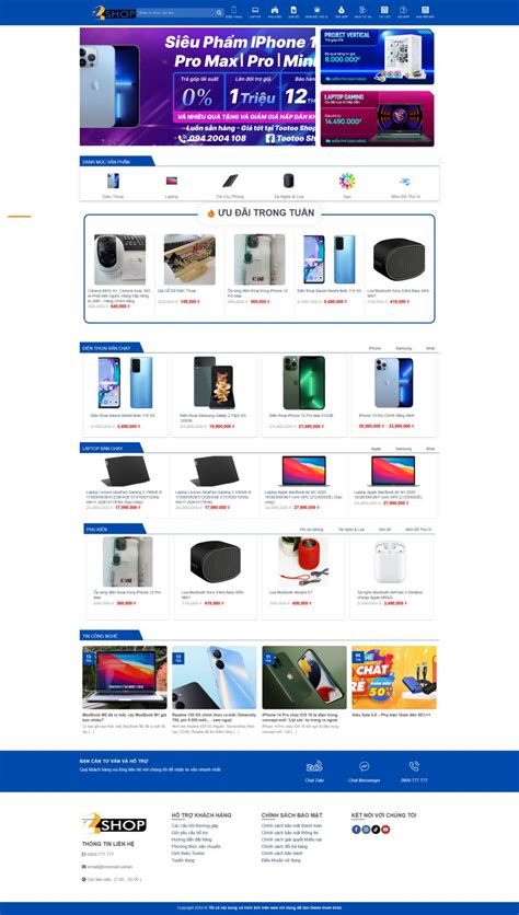 Source Code Mẫu Website Bán Hàng điện Máy 2 Chuẩn đẹp 2025 Themevip Source Code Mẫu Website