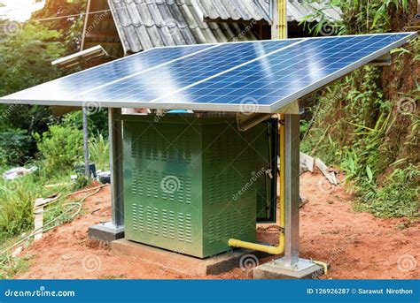 Install Small Solar Cell System Stock Image Image Of Electric Photovoltaic 126926287